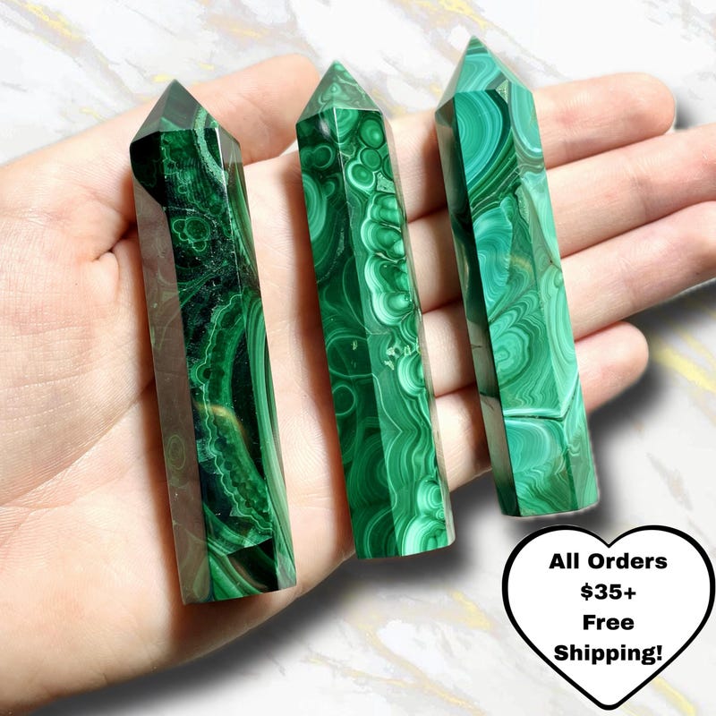 Malachite Obelisk Tower - Etsy