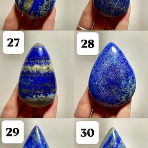 Lapis Lazuli Tear Drop Carving | Polished Crystal Teardrop for Wisdom ...
