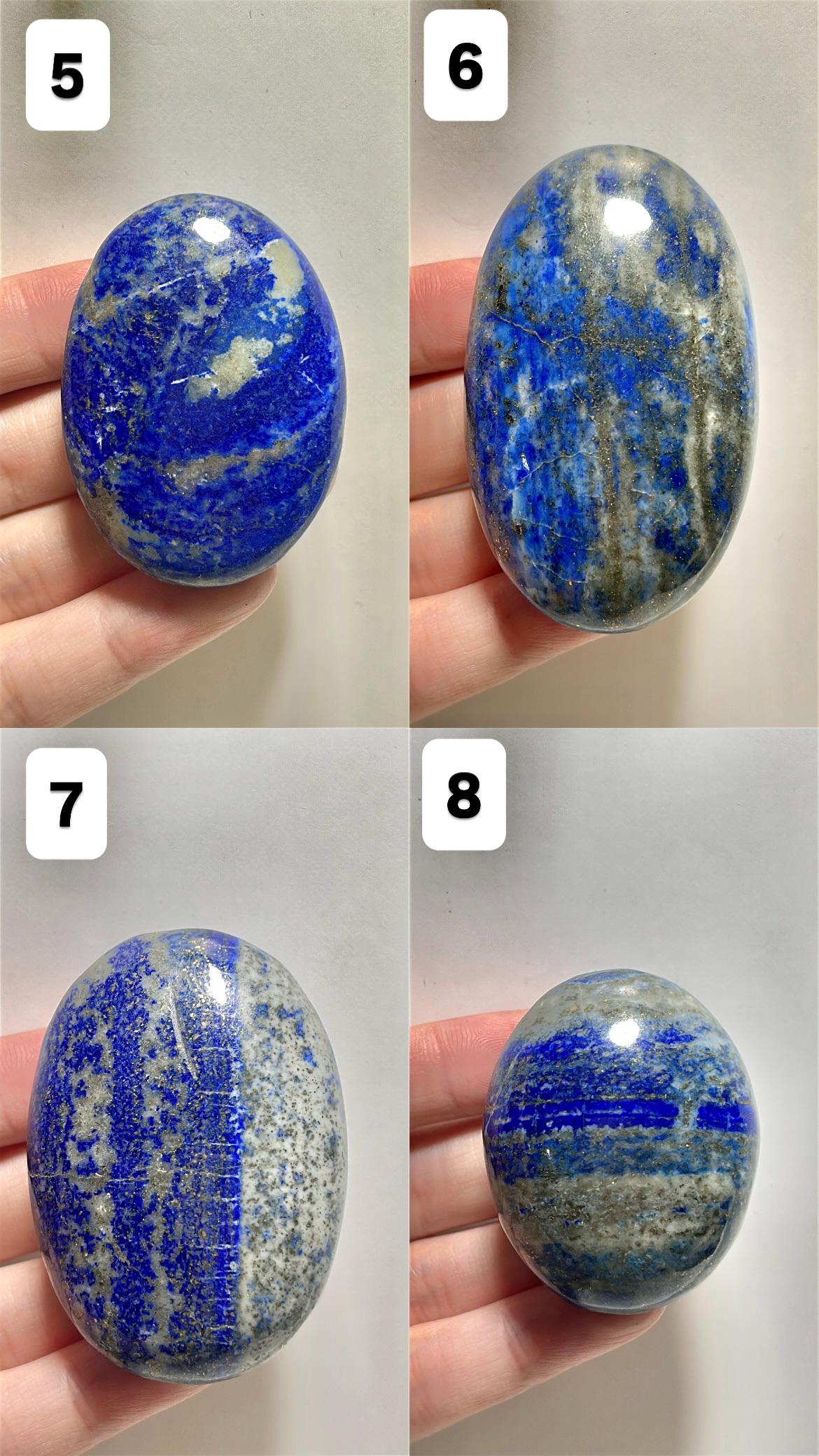 Lapis Lazuli Palm Stone | Deep Blue Crystal for Calm & Intuition | Calm ...