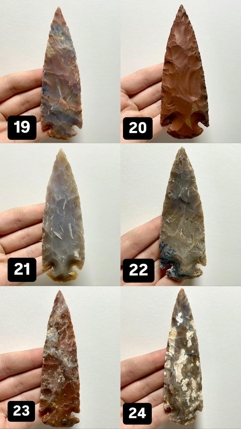 4" Jasper Arrowhead: Hand Knapped Crystal Carving - Etsy