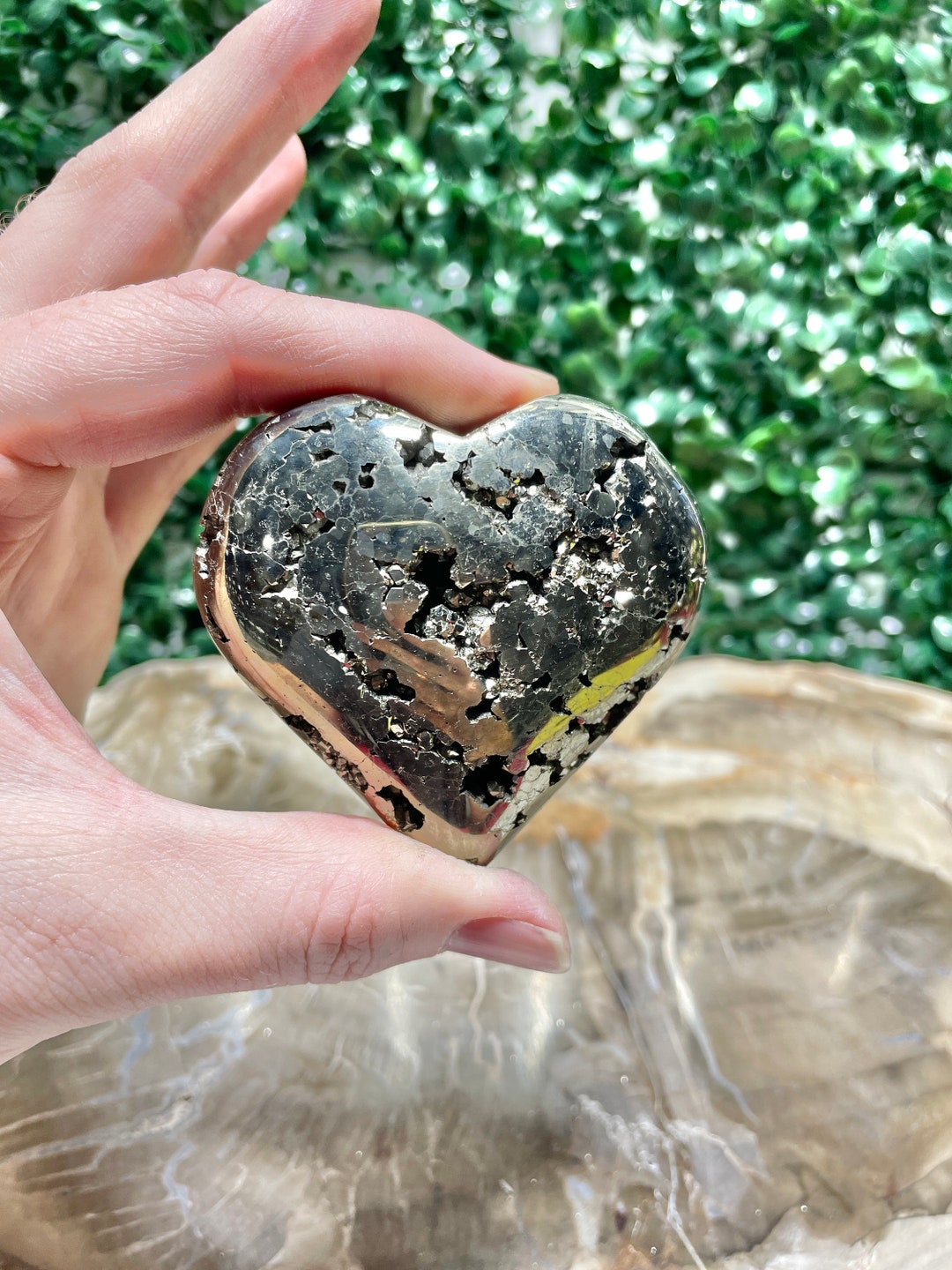 Medium Pyrite Hearts, 2 to 3 Peruvian Pyrite Heart Carving - Etsy