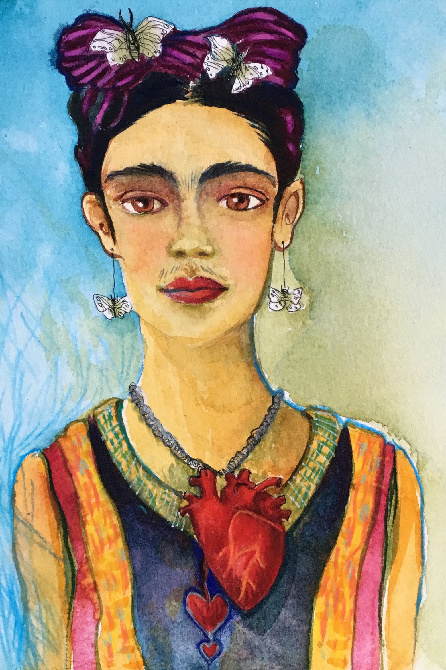 Frida Sweet // Watercolor Art Print, Frida Kahlo Birthday, Watercolor ...