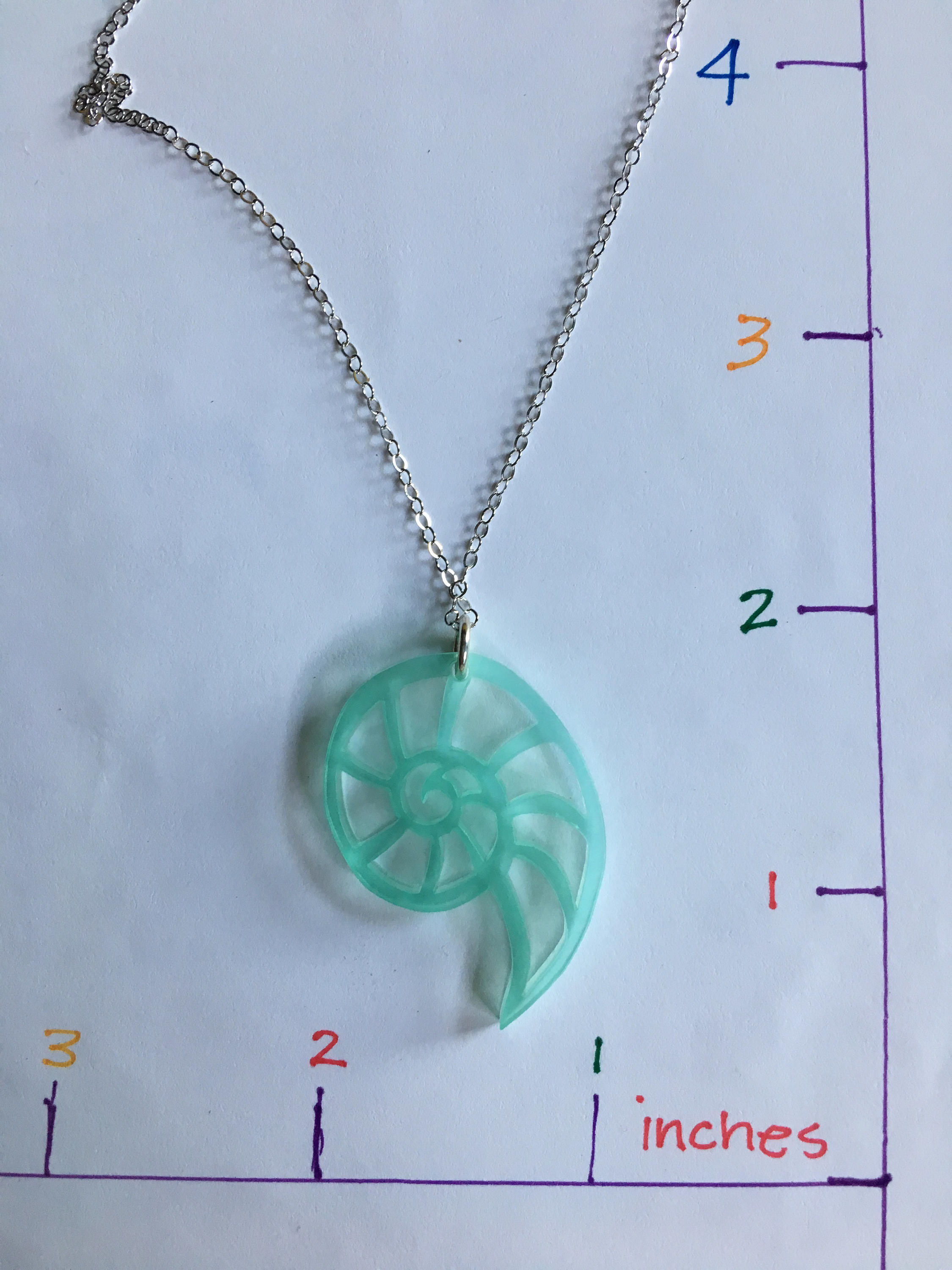Nautilus Shell Necklace // Great Color Jewelry Simple Design - Etsy