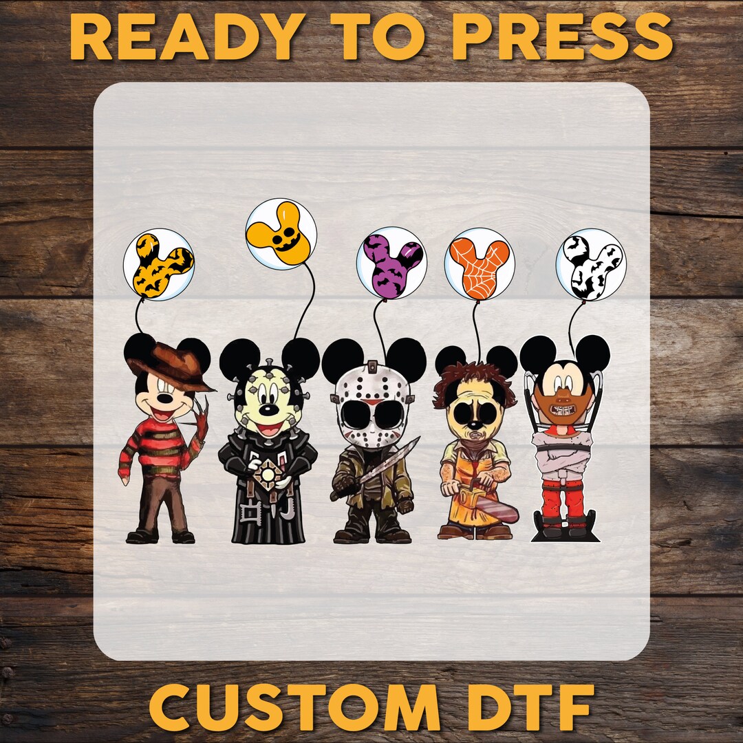 Retro Disney Halloween DTF Transfer, Disney Mickey Mouse Halloween ...