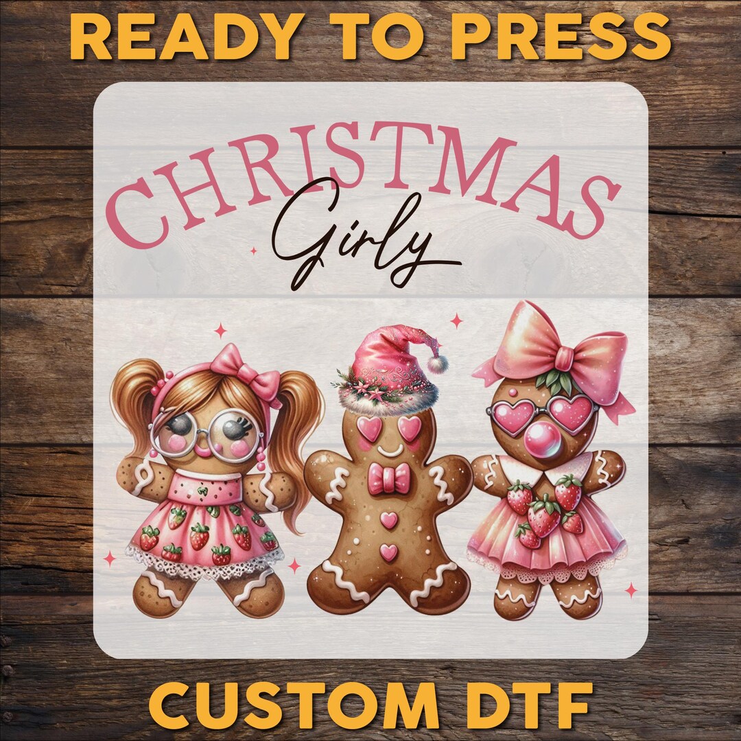 Christmas Gingerbread Girls DTF Transfer, Ready to Press - Etsy