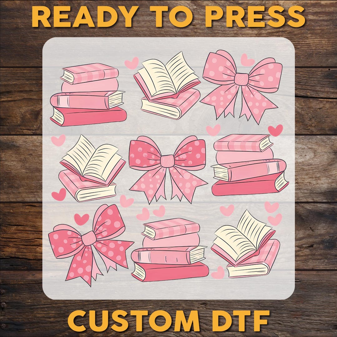 Coquette Books DTF Transfer, Back to School Ready to Press, Coquette ...