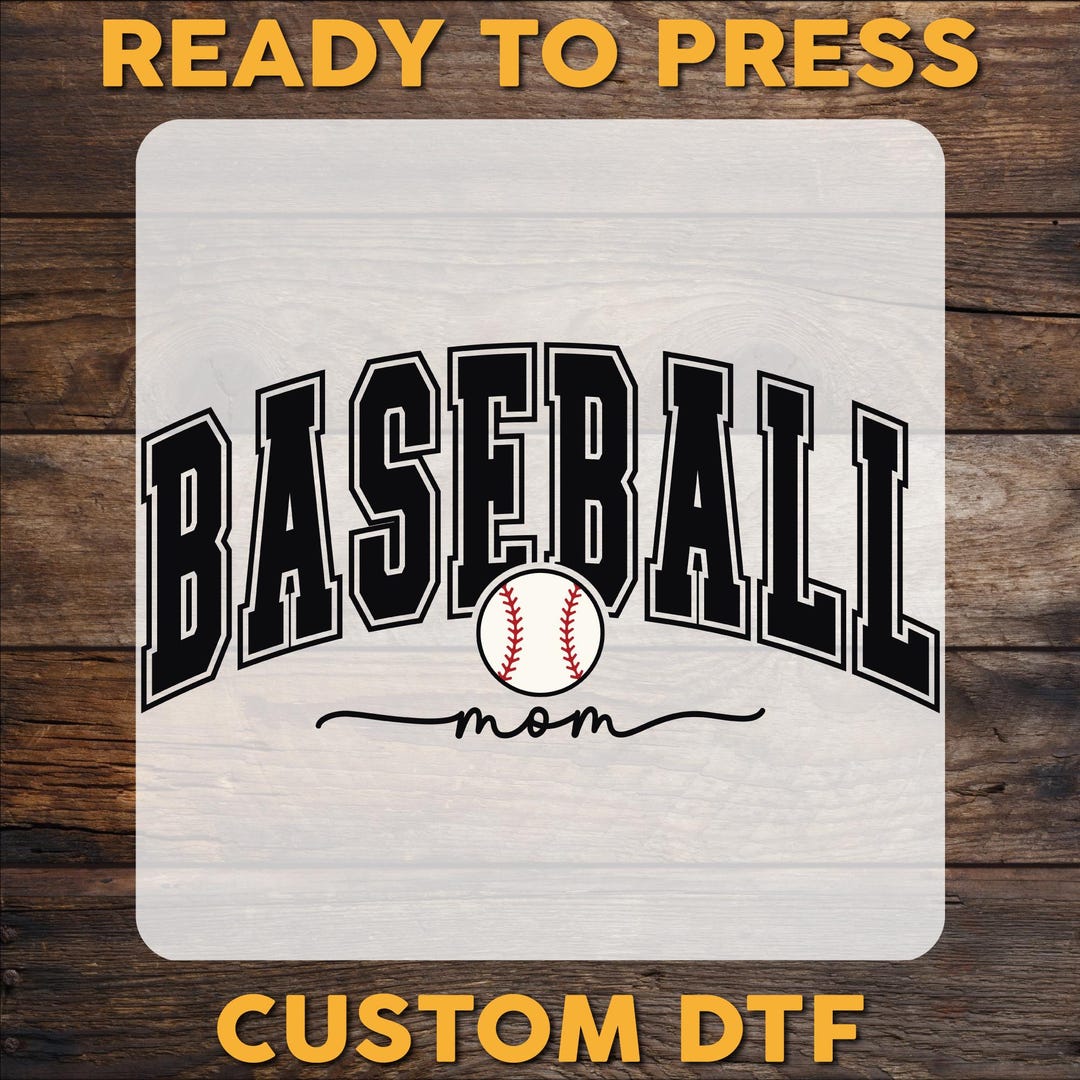 Baseball Mom DTF Transfer: Retro Game Day Heat Press Print - Etsy