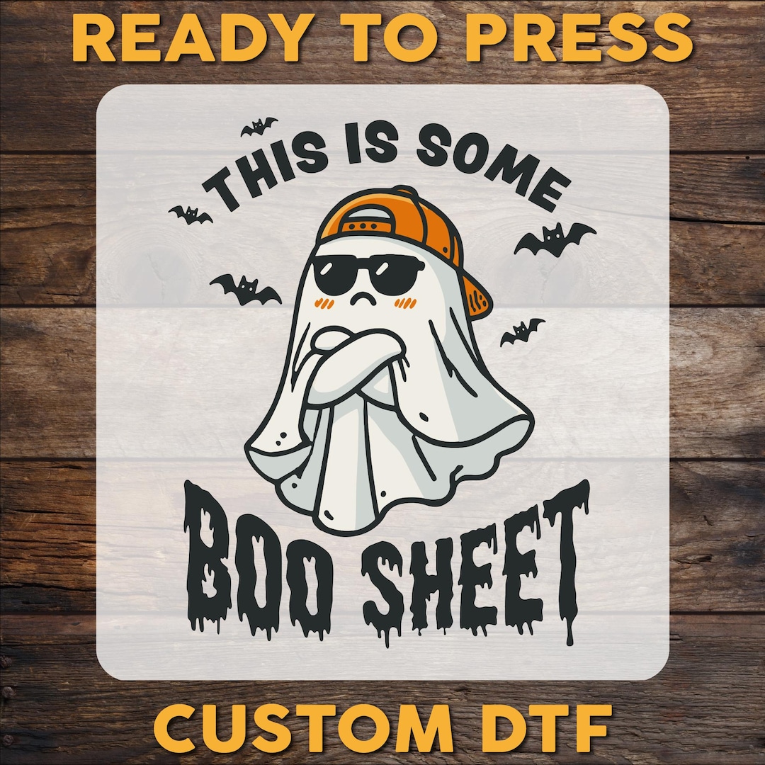 Boo Sheet Ghost DTF Transfer, Halloween Print, Ready to Press - Etsy