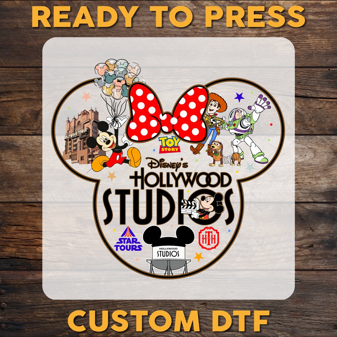 Hollywood Studios Disney DTF Transfer, Mouse and Friends Ready to Press ...