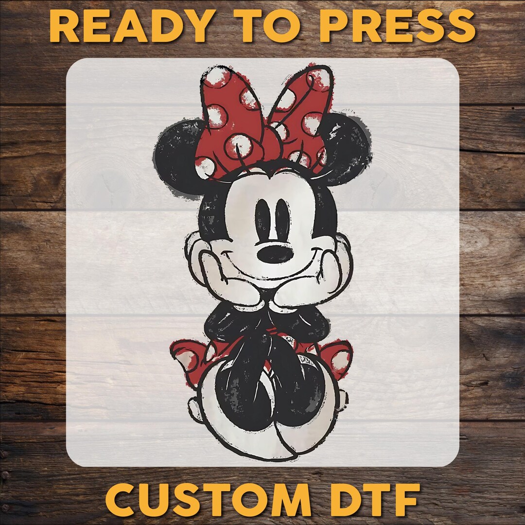 Retro Minnie Mouse DTF Transfer, Family Vacation Heat Press ...