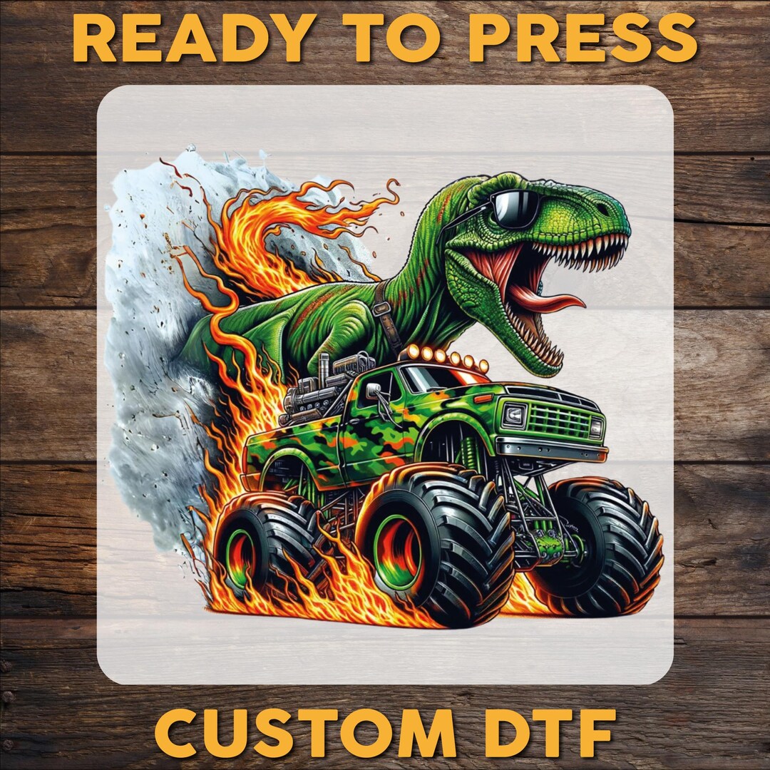 Monster Truck DTF Transfer, Monster Jam Ready to Press, Extreme Offroad ...