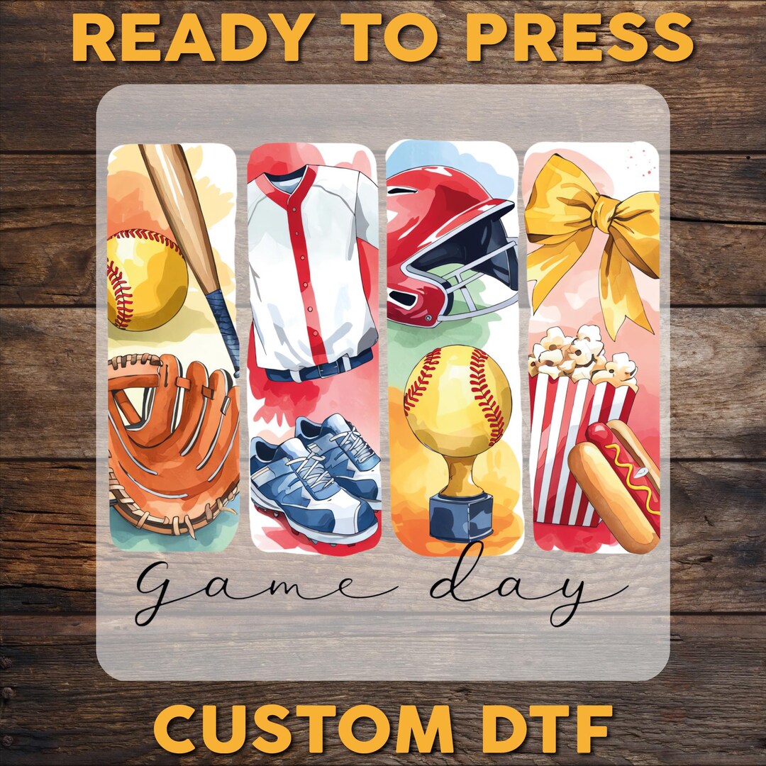 Softball DTF Transfer, Game Day Softball Coquette Ready to Press ...