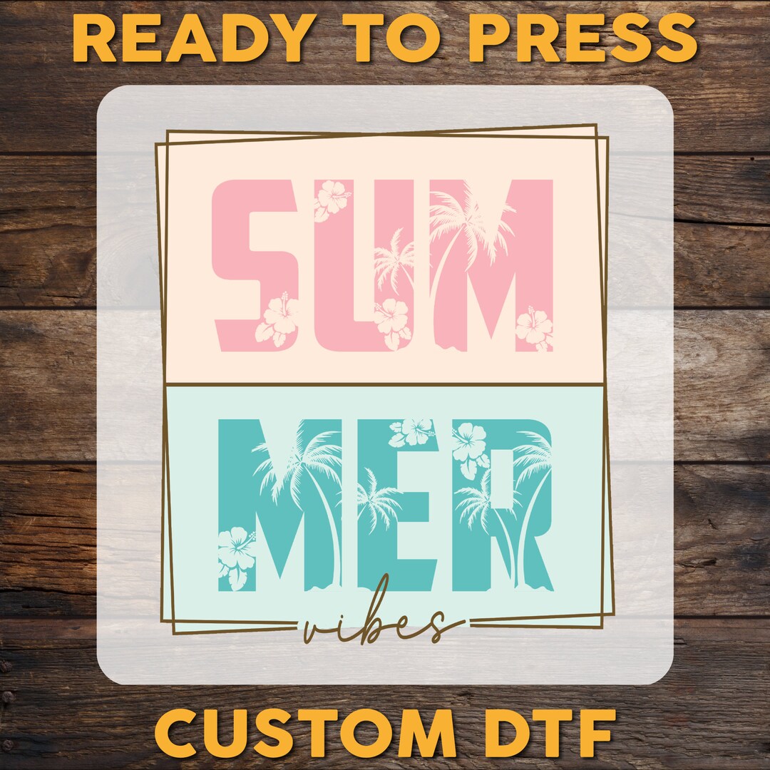 Retro Summer Vibes DTF Transfer: Ready to Press, Dtf Screen Print - Etsy