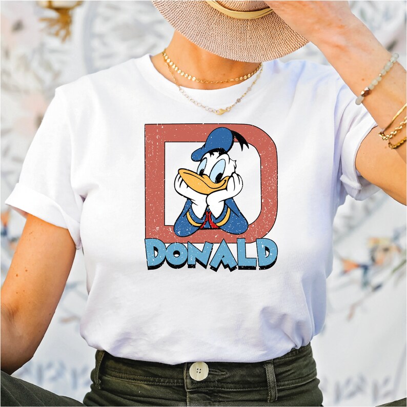 Retro Donald Duck DTF Transfer: Disneyworld Heat Press Print - Etsy