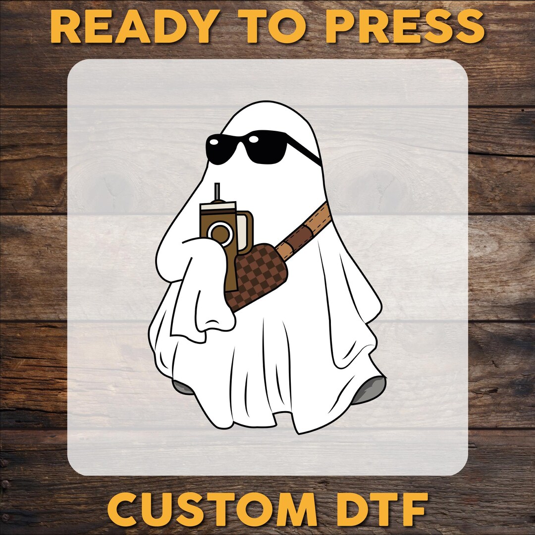 Halloween Cute Ghost DTF Transfer, Boo Jee Ghost Ready to Press, Coffee ...