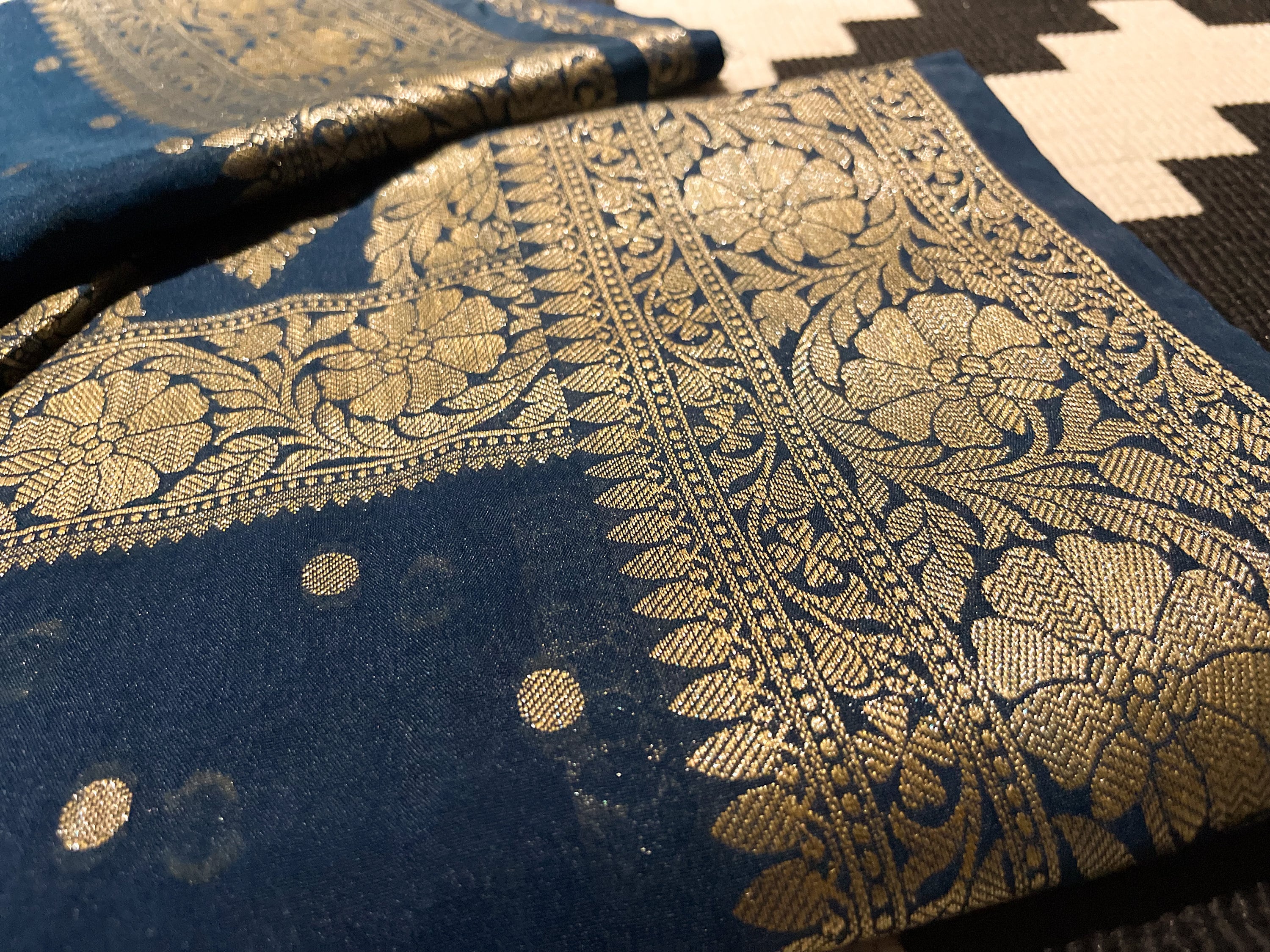 Dark Blue Saree, Sarees, Indian Clothing, Kanchipuram Saree, Banarsi ...