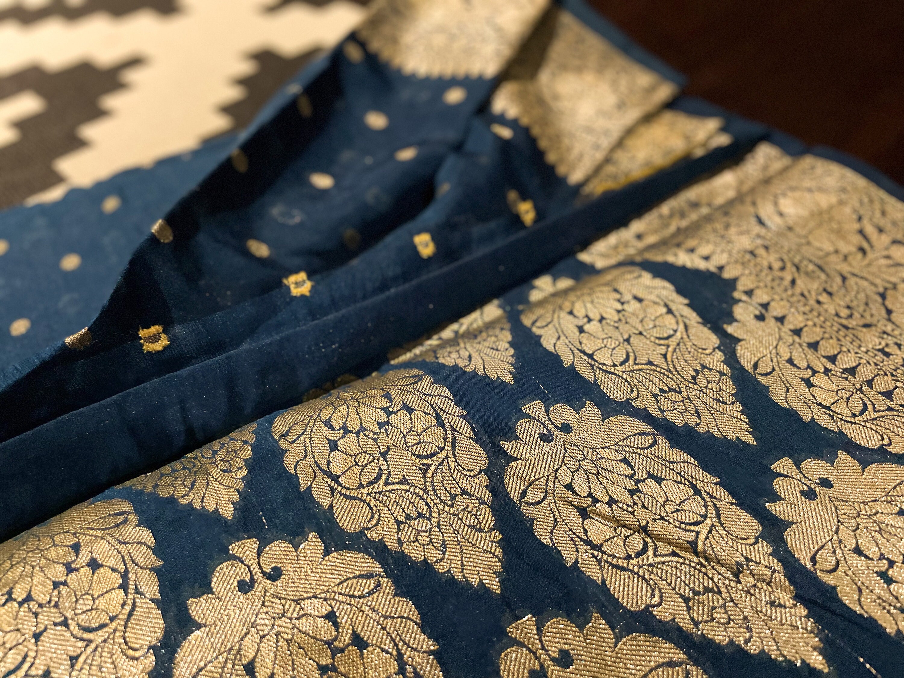 Dark Blue Saree, Sarees, Indian Clothing, Kanchipuram Saree, Banarsi ...