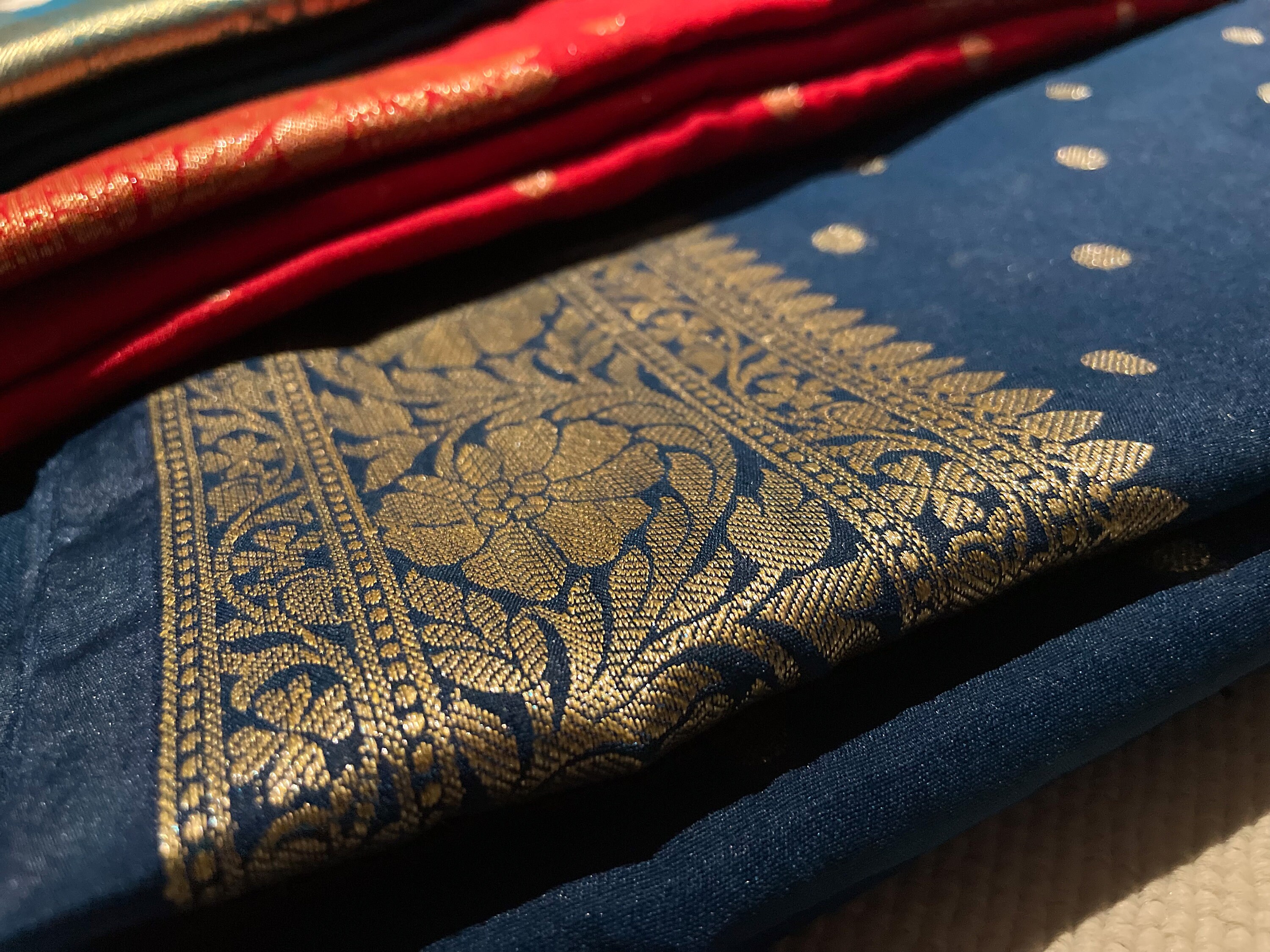 Dark Blue Saree, Sarees, Indian Clothing, Kanchipuram Saree, Banarsi ...