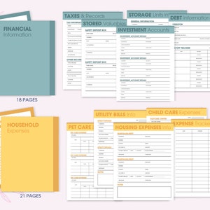 Emergency Binder Planner Printable Fillable PDF, What If Binder Bundle ...