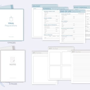 End of Life Planner Fillable Printable PDF, What If Binder Bundle, Just ...