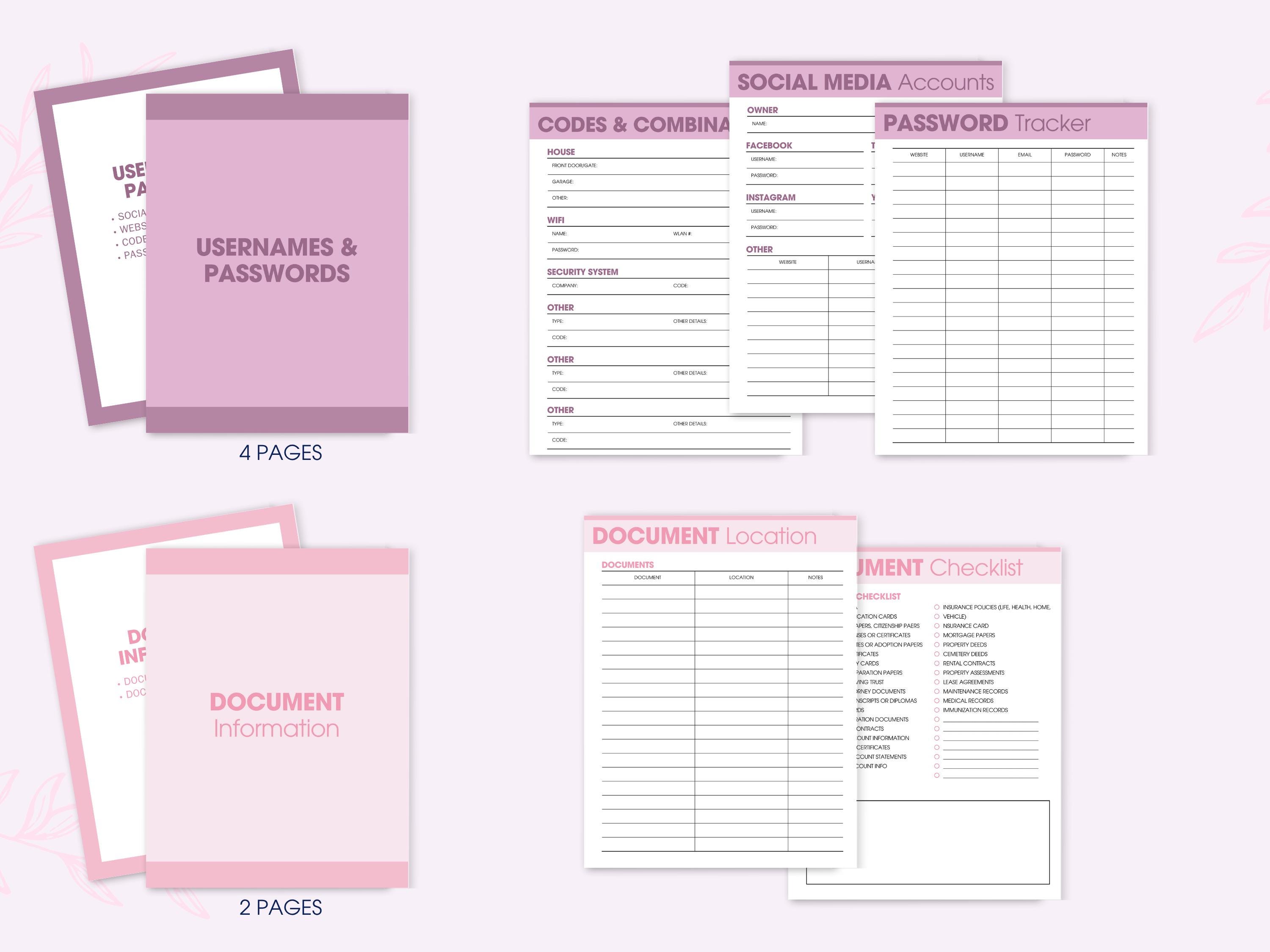 Emergency Binder Mini Fillable Printable PDF, What If Binder Bundle ...