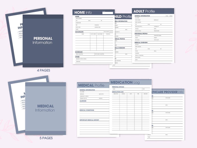 Emergency Binder Mini Fillable Printable PDF, What If Binder Bundle ...
