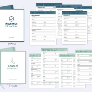 End of Life Planner Fillable Printable PDF, What If Binder Bundle, Just ...