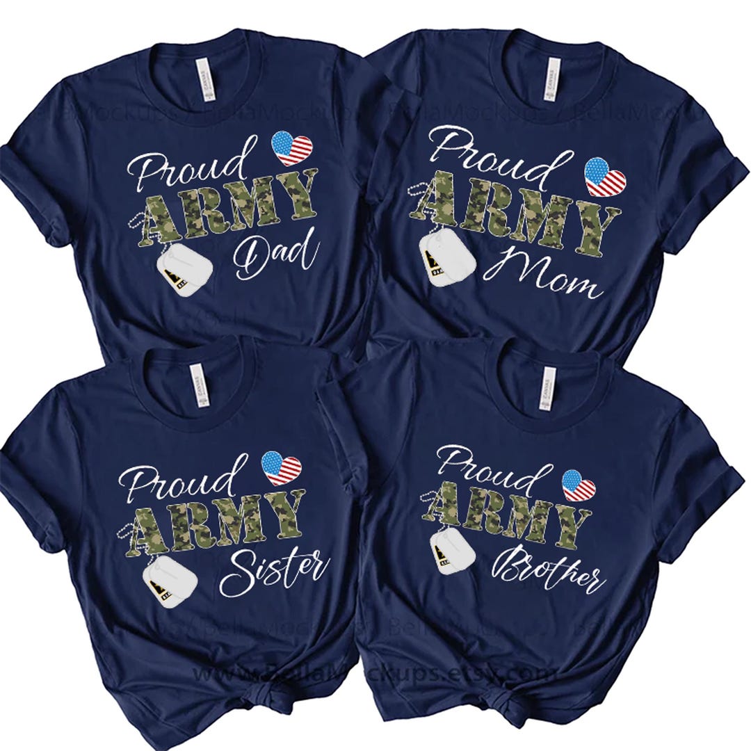 Proud Army Family Shirts, Custom Proud Army Family Matching Shirts ...
