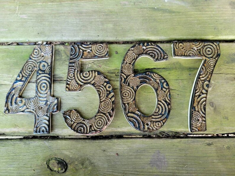 Ceramic Address Numbers Handmade Pottery House Numbers One - Etsy