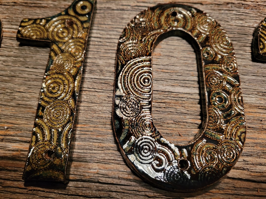 Ceramic Address Numbers, Handmade Pottery House Numbers, One of a Kind ...