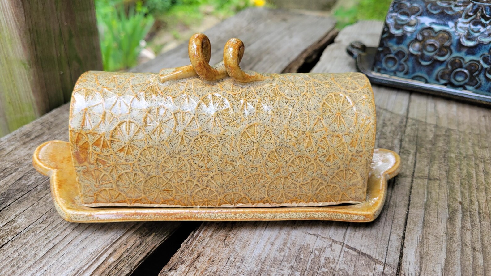 Hand Built Stoneware Butter Dish, Covered Ceramic Pottery - Etsy