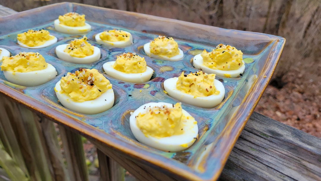 Deviled Egg Tray, Egg Server, Jewelry Storage, Chicken Lover Gift, One ...