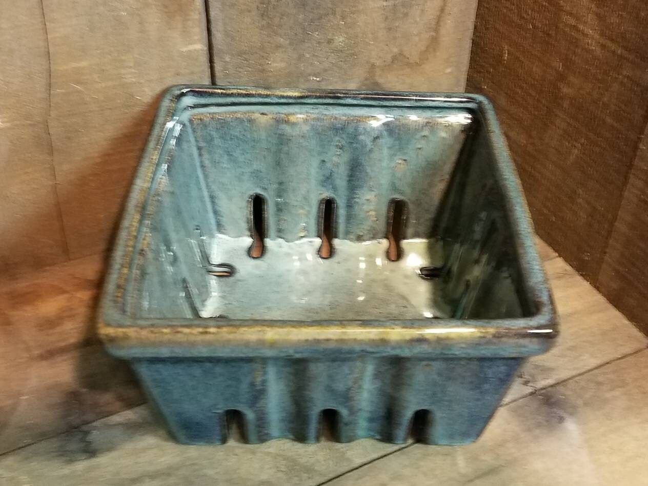 Reusable Ceramic Berry Stacking Storage Basket Beth's Blue | Etsy