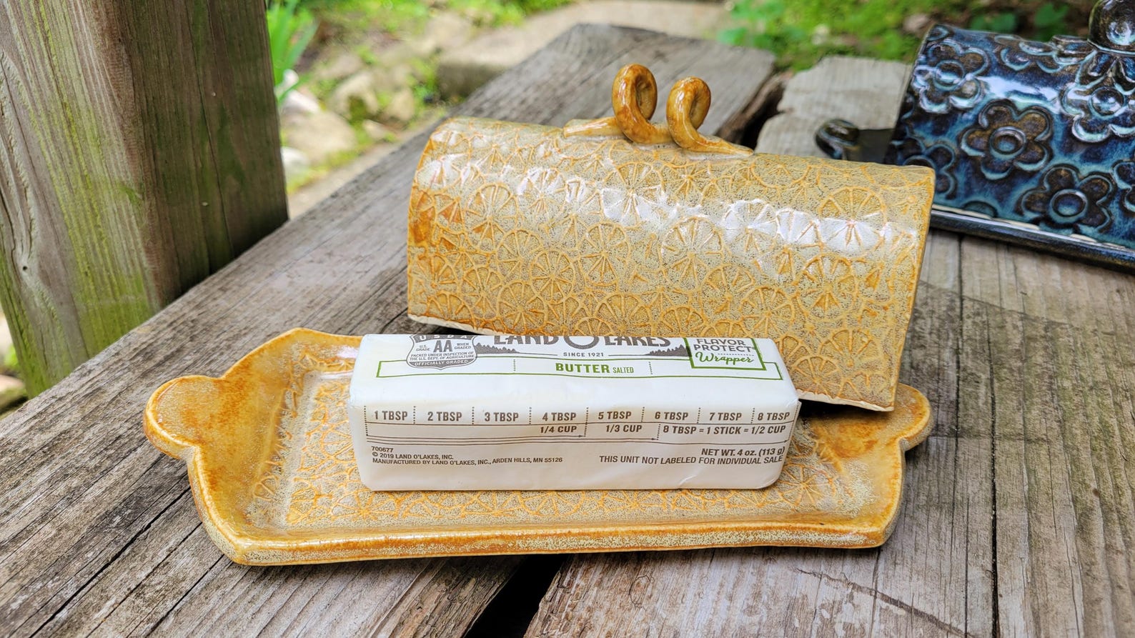 Hand Built Stoneware Butter Dish, Covered Ceramic Pottery - Etsy