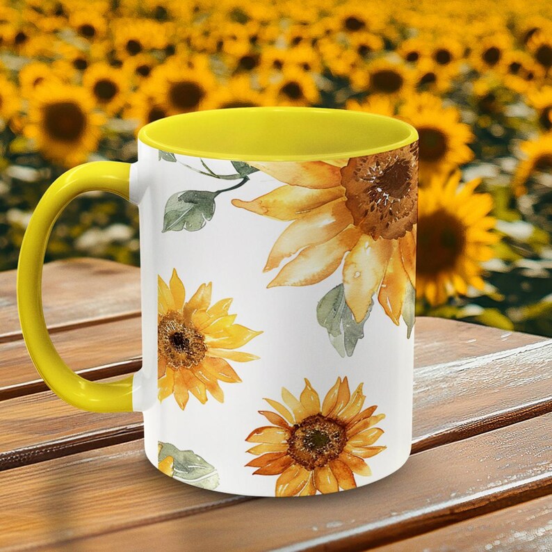 Sunflower Mug, Sunflower Lover Gift, Sunflower Coffee Mug, Sunflower ...