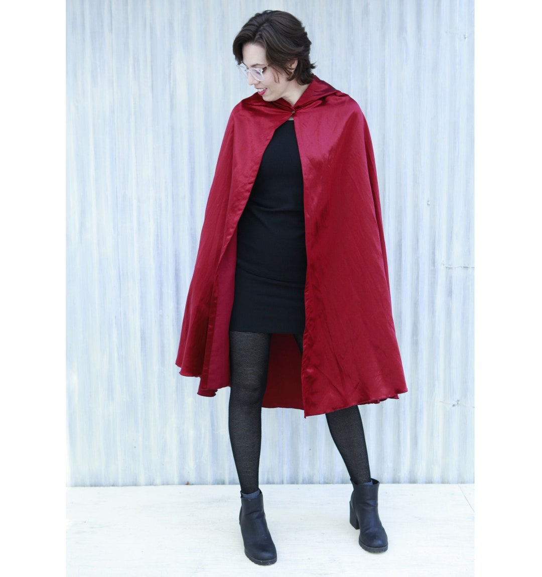 Fancy Long Red Cape / Hooded With Snap Closure / Perfect for Special ...