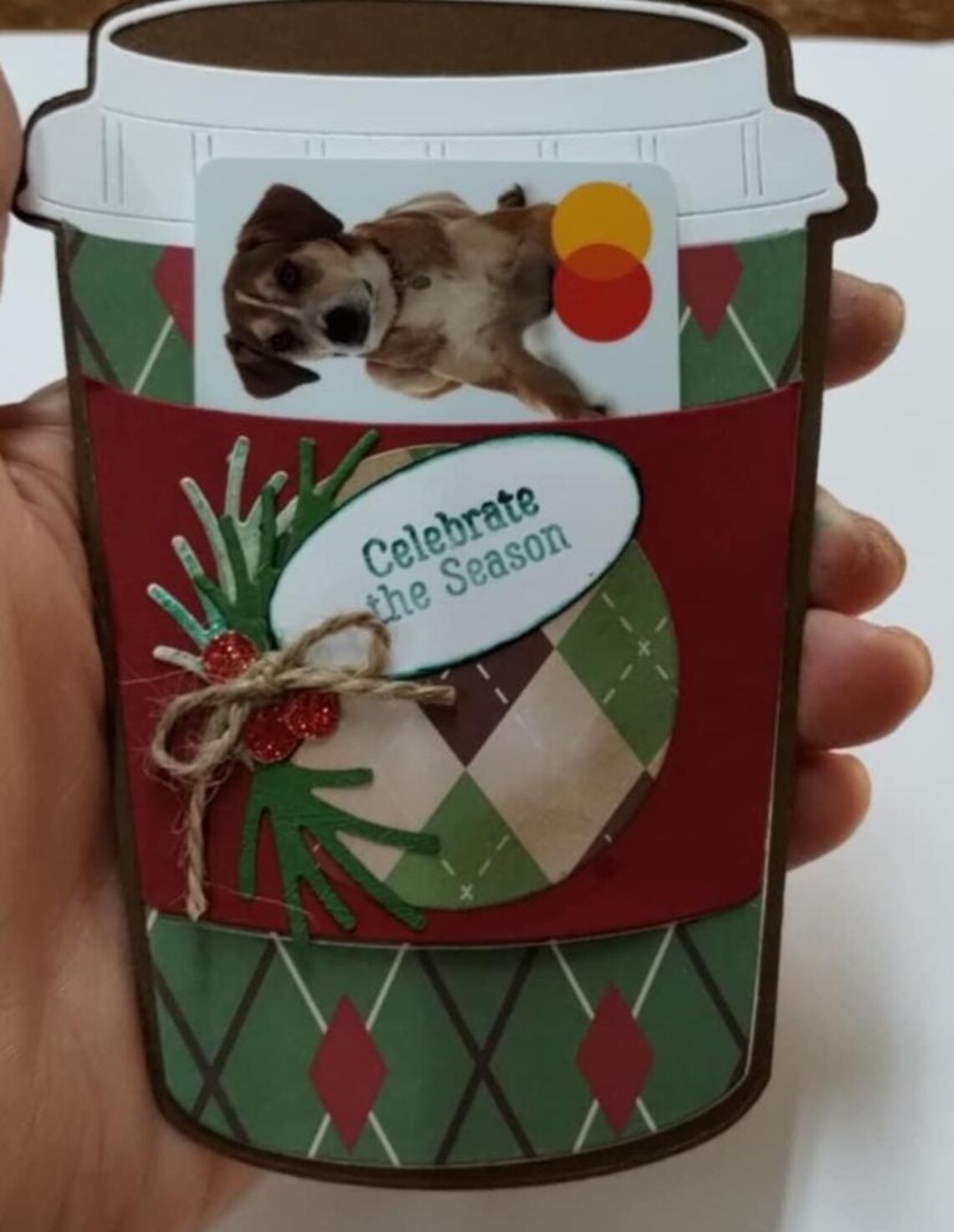 Christmas Coffee Cup Gift Card Holder Set of 4 Holders - Etsy