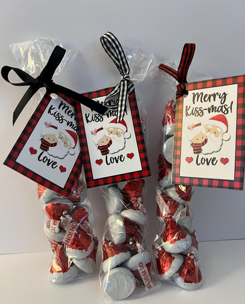 Chocolate Santa Hat Kisses - Christmas Gift Pack Stocking Stuffer - Etsy