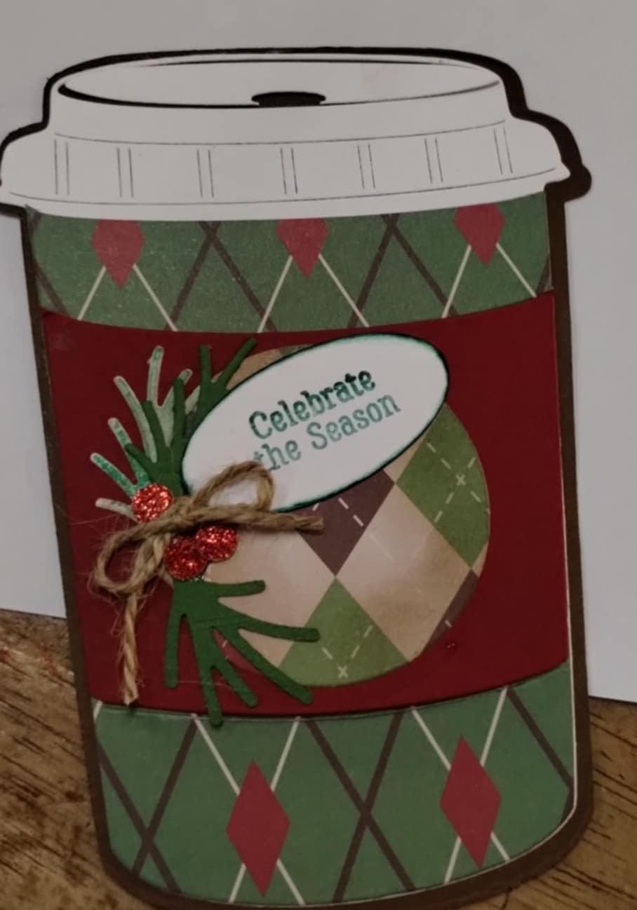 Christmas Coffee Cup Gift Card Holder Set of 4 Holders - Etsy