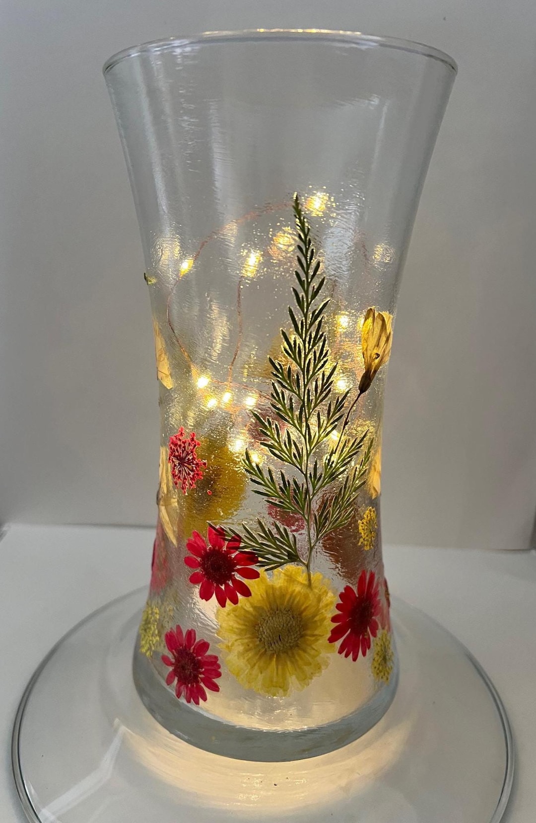 Handmade Dried Floral Unique Sydney Style Lighted Glass Vase - Etsy