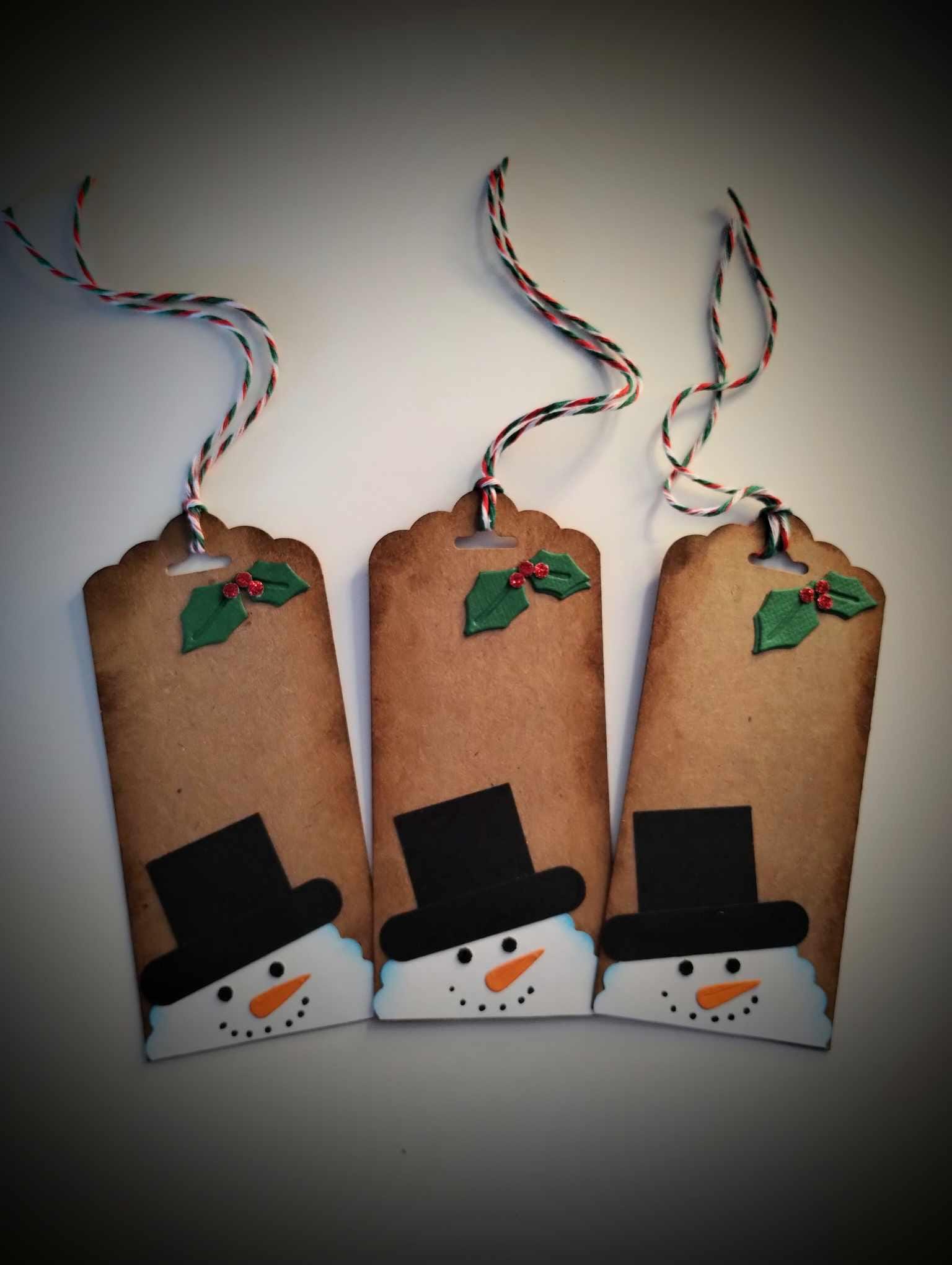 Snowman Christmas Gift Tags Handmade - Etsy