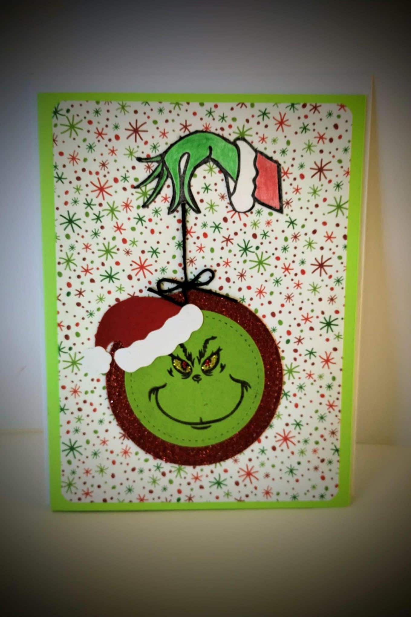 Grinch Christmas Cards With Envelopes (different Styles Listed) - Etsy
