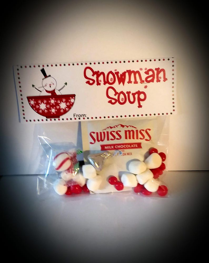 Snowman Soup Hot Cocoa Gift Packs Kids Stocking Stuffers - Etsy