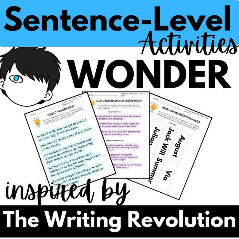 25 Writing Activities for Wonder Inspired by the Writing Revolution - Etsy