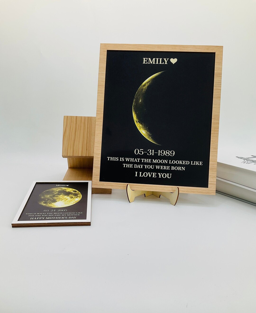 Personalized Moon Phase Frame Sign , Personalized Birtday Gift, Custom ...