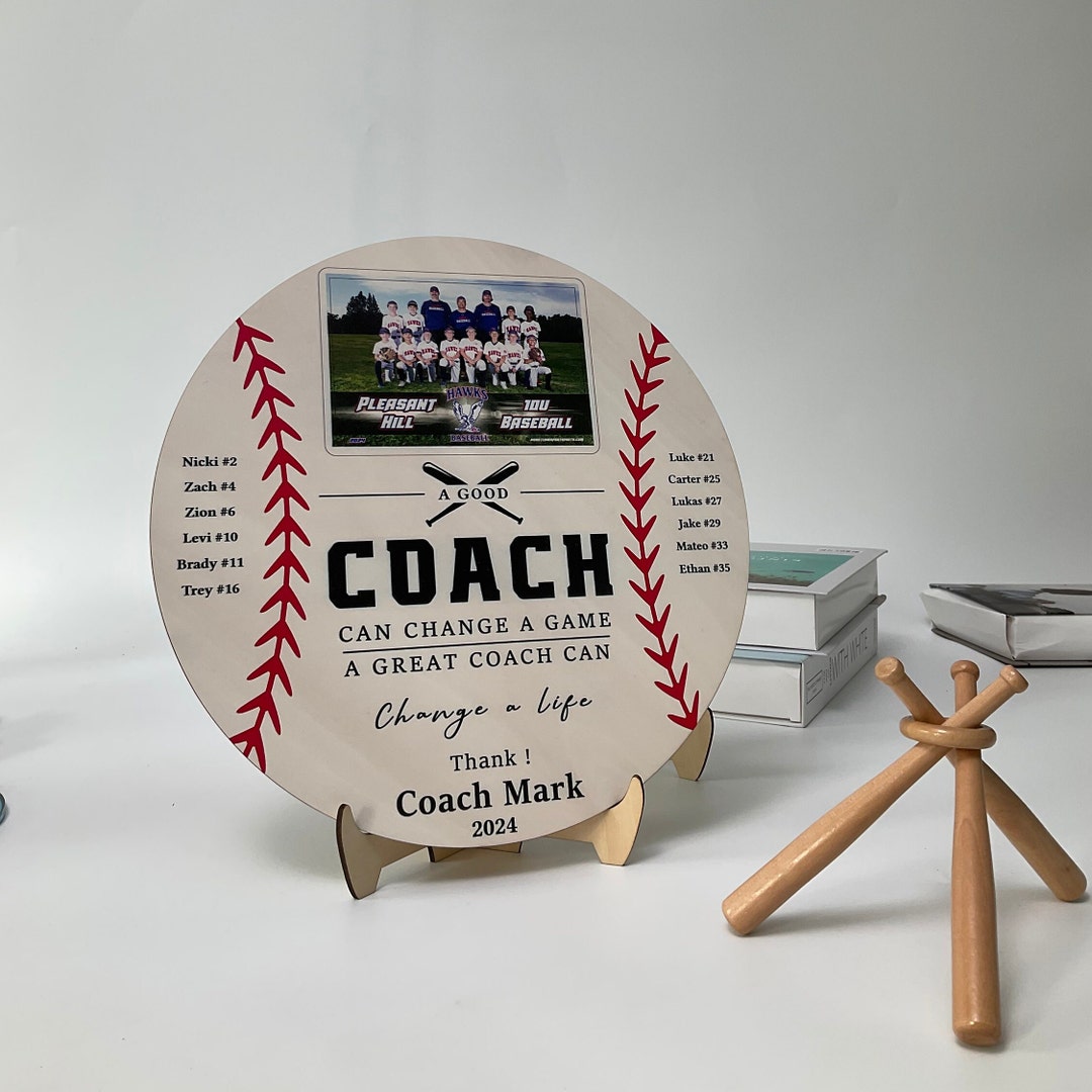 Personalized A Good Baseball Coach Frame Sign, Father's Day Gift, Gifts ...