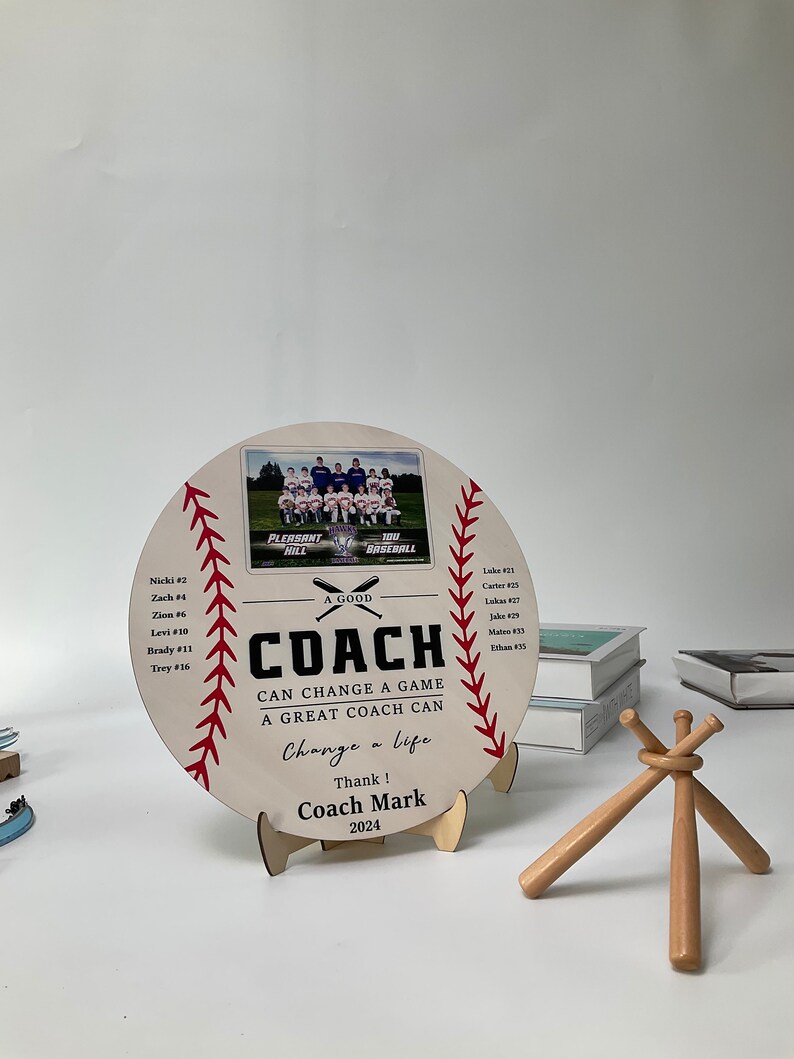 Personalized A Good Baseball Coach Frame Sign, Father's Day Gift, Gifts ...