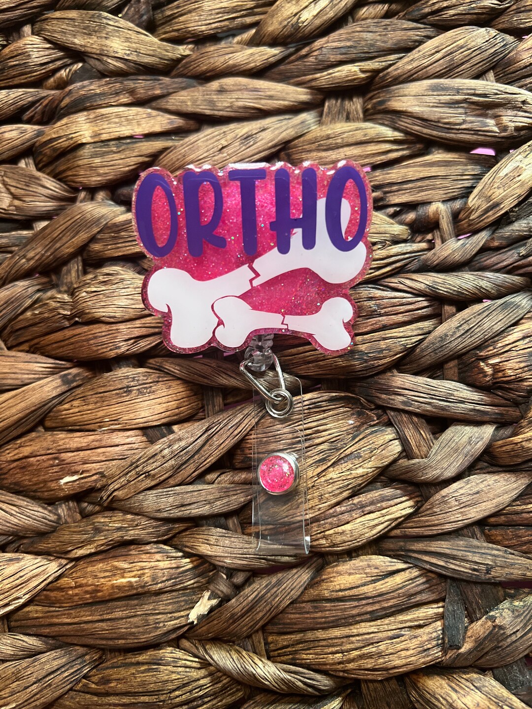 Ortho Bones Retractable Acrylic Badge Reel - Etsy