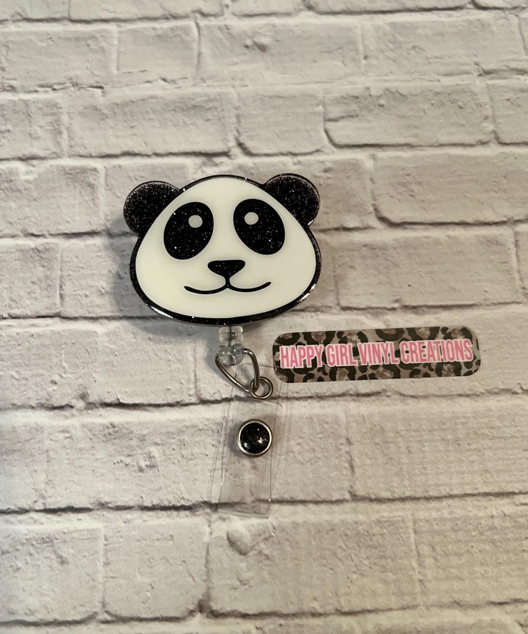 Panda Retractable Acrylic Badge Reel - Etsy