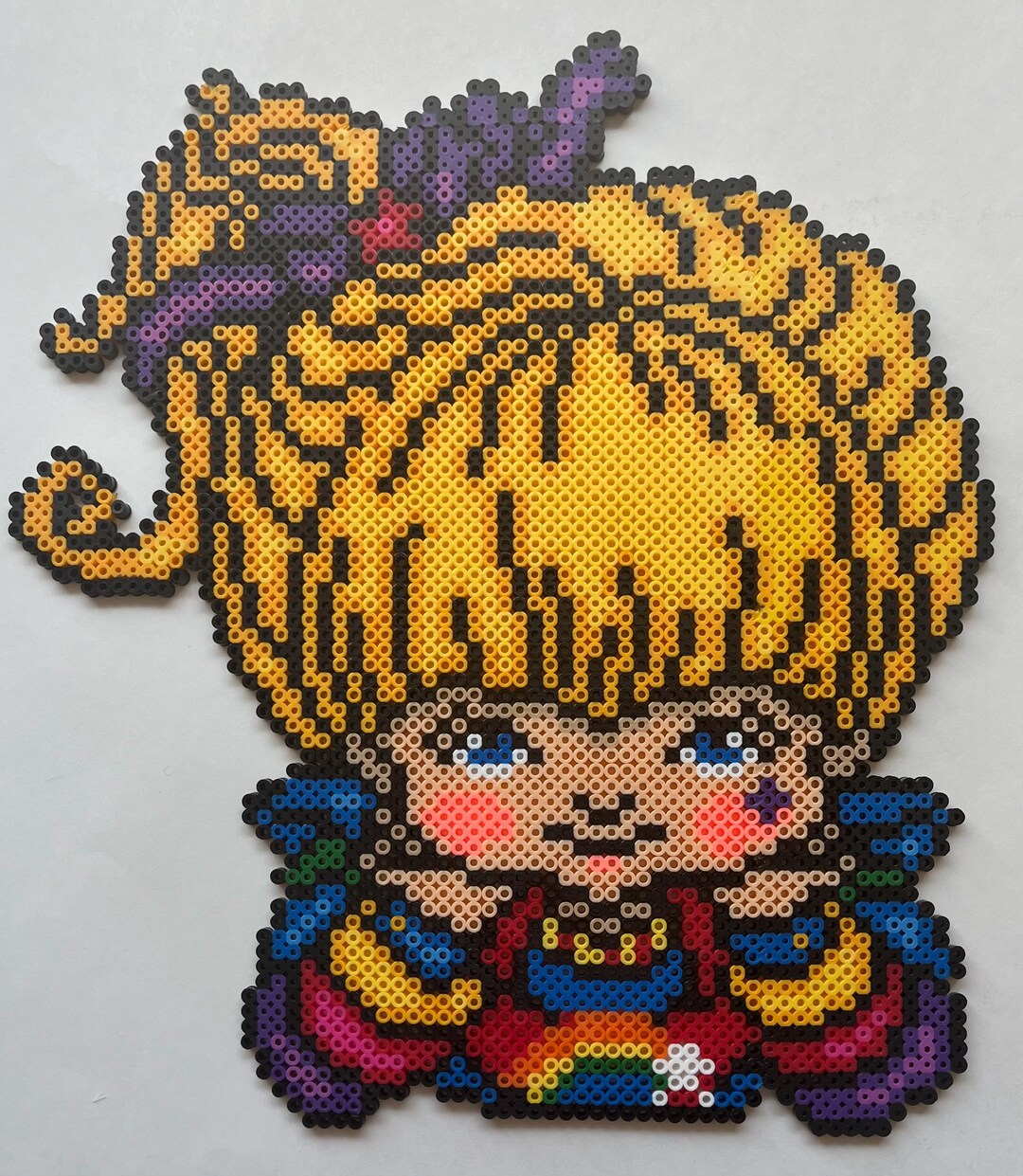 Rainbow Brite Fuse Bead Art - Etsy